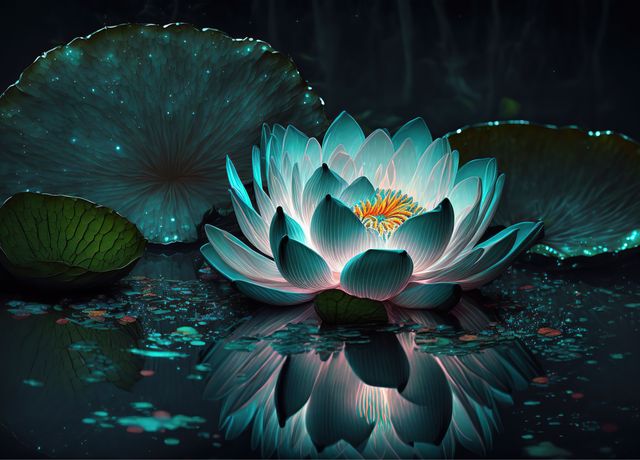 'Colorful lotus flowers' Poster by Silhouette Anime Art | Displate