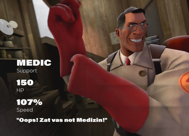 'Medic' Poster, picture, metal print, paint by Team Fortress 2 | Displate