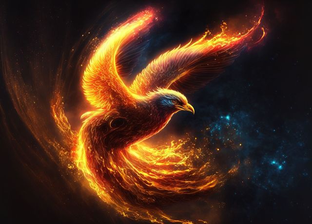 'Phoenix Bird ' Poster by Bailey DHeath | Displate