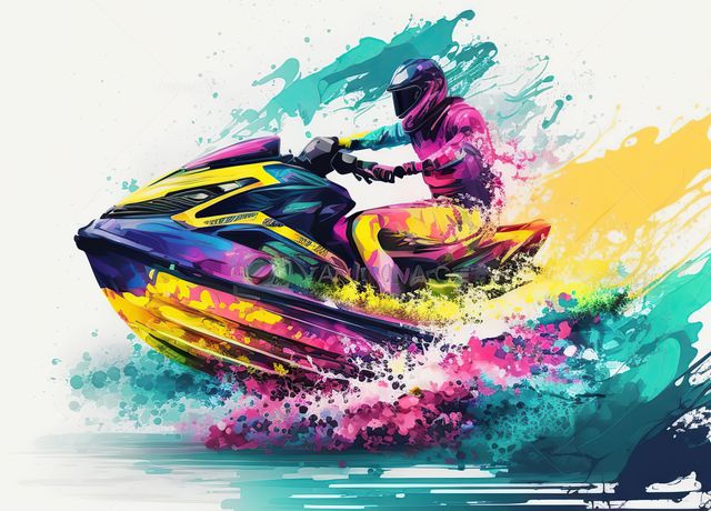 'Jetski' Poster by Childs Space | Displate