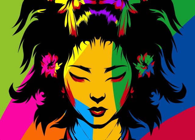 'japanese queen painting' Poster by Mshel Tyan | Displate