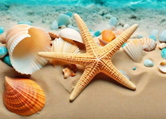 'starfish summer beach' Poster by Marc Kunze | Displate