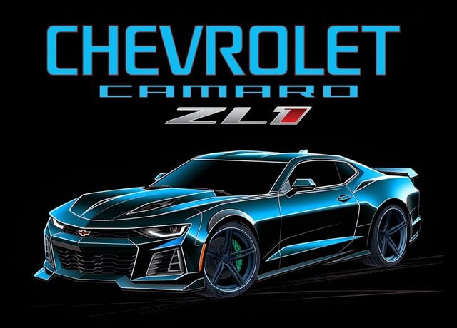 'Chevrolet Camaro ZL1' Poster by Tapu Vlad | Displate