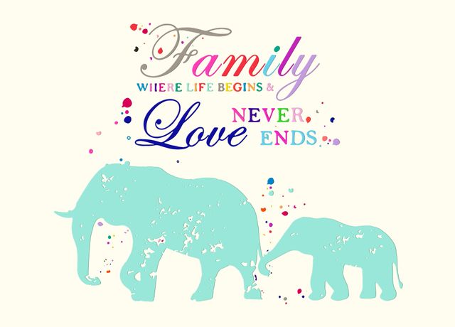 'Elephant Family ' Poster by Dutton Jerrell | Displate