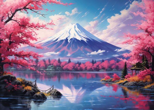 'Majesty of Mount Fuji' Poster by murtzart | Displate