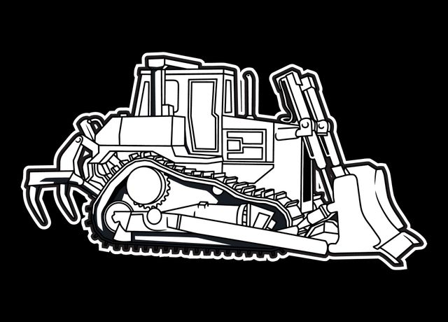 'Construction Heavy BnW 14' Poster by hendra pratama | Displate