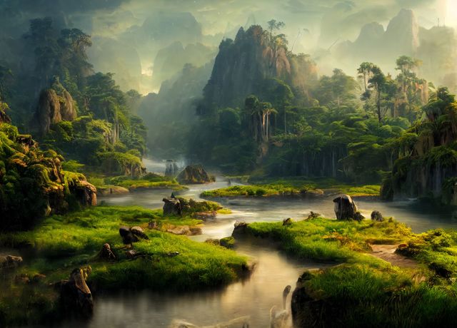 'Fantasy Landscape' Poster by Ander HaRRy | Displate