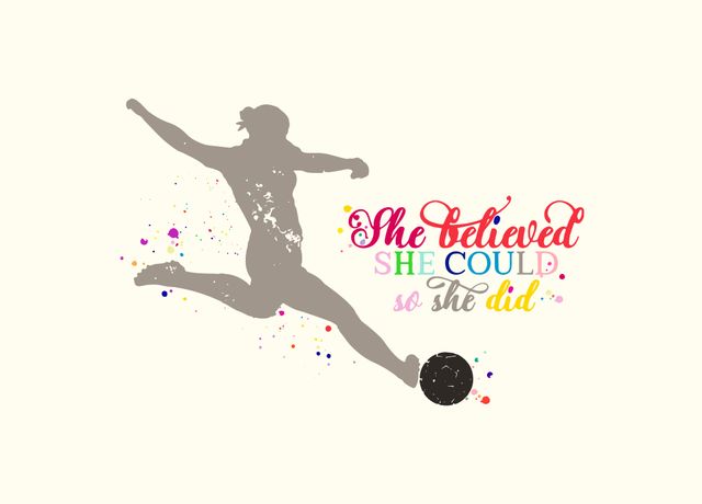 'Soccer Girl She believed ' Poster by Dutton Jerrell | Displate