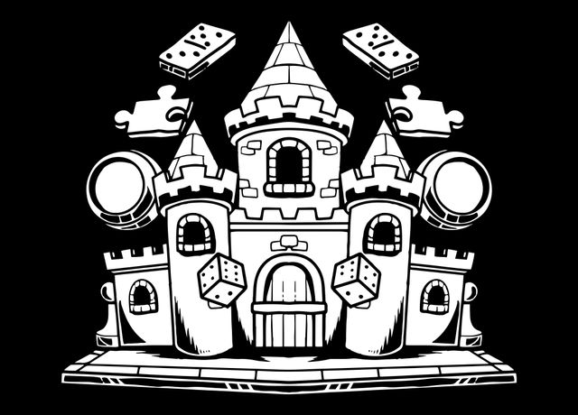 'Board Games Castle' Poster by CrazySquirrel | Displate