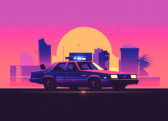 'Miami Vice Car' Poster by Nehar Harpreet | Displate
