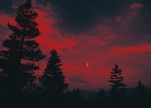 'Crimson Moon' Poster by godsent | Displate
