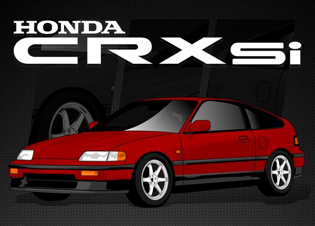 'HONDA CRX VECTOR' Poster by rifqi arrahman | Displate