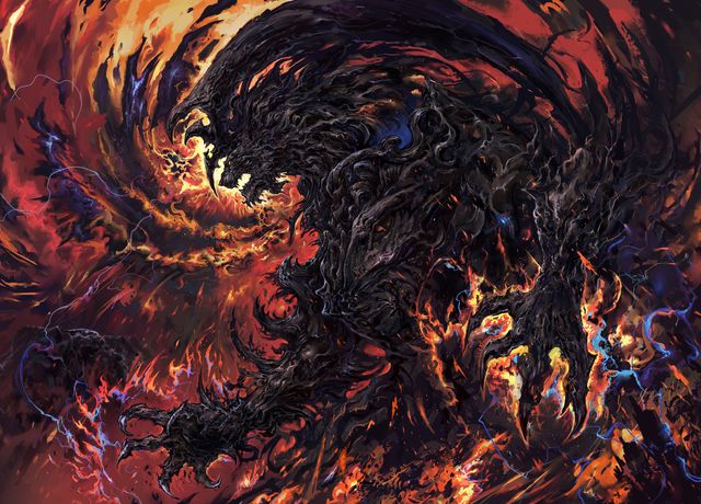 'Fire Demon' Poster by Marcelo Orsi Blanco | Displate