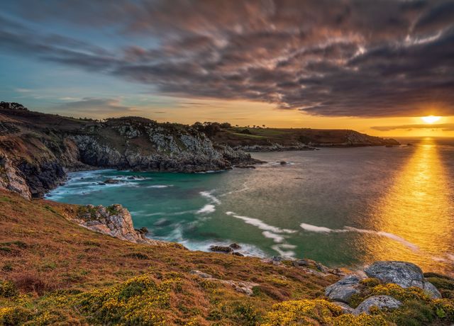 'Sunset of cliff' Poster by BURRY Nature Photos | Displate