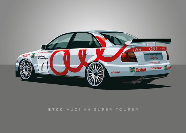 'BTCC Audi A4 Super Tourer' Poster by Jakub Fochtman | Displate