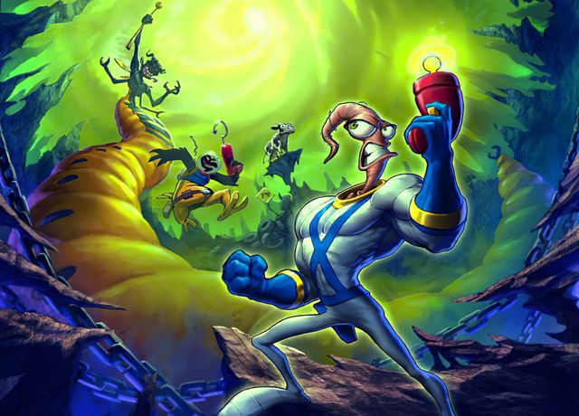 'Earthworm Jim' Poster by MJ Mahadva | Displate