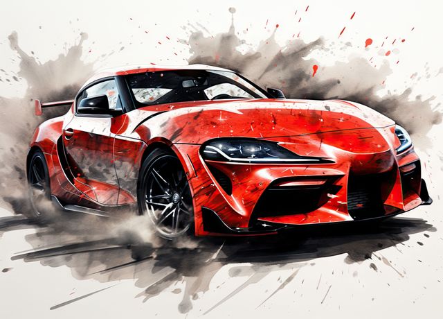 'Toyota Supra GR' Poster by Jerhus | Displate