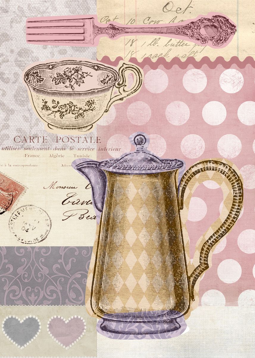 'Coffee, please' Poster, picture, metal print, paint by Nicoletta ...