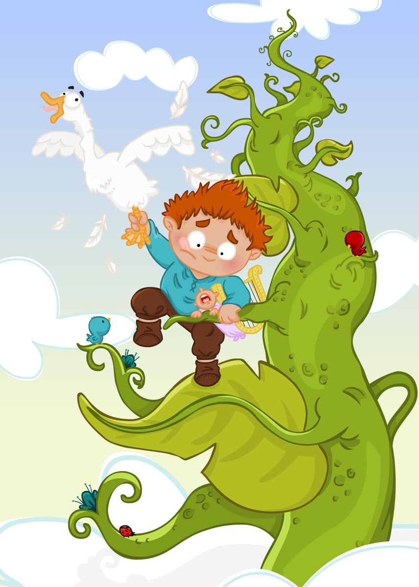 'Jack and the Beanstalk' Poster, picture, metal print, paint by ...