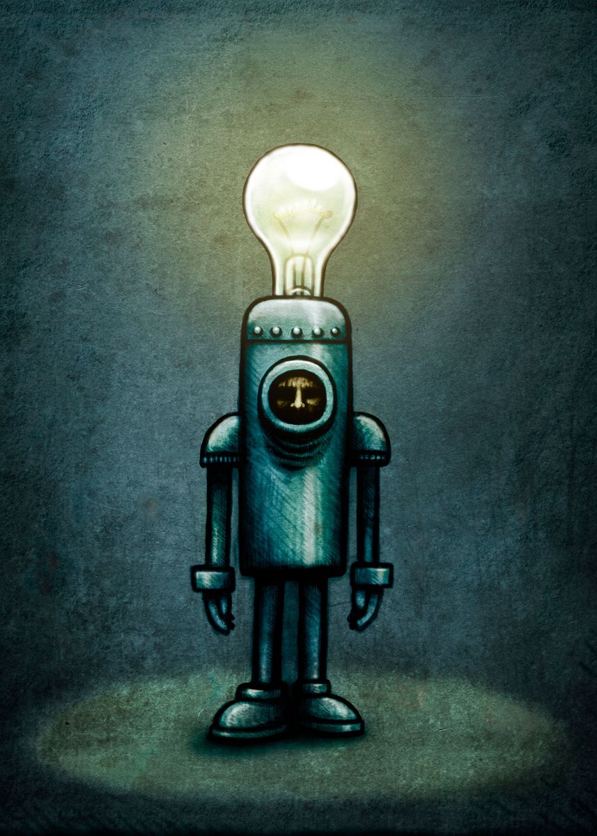 'Mr. Bulb' Poster, picture, metal print, paint by Marek MaComiX Cerny ...