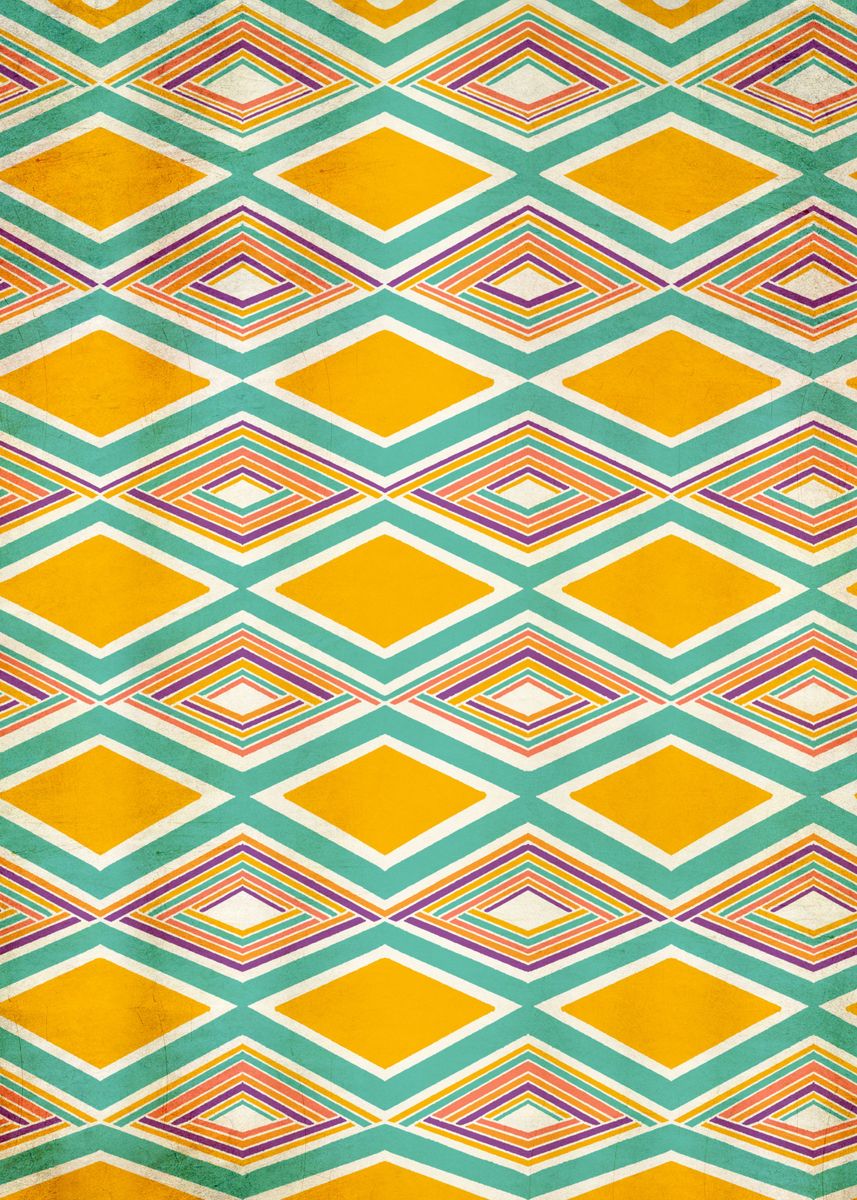 '"Imperfection" geometric shapes pattern illustration' Poster by Pom ...