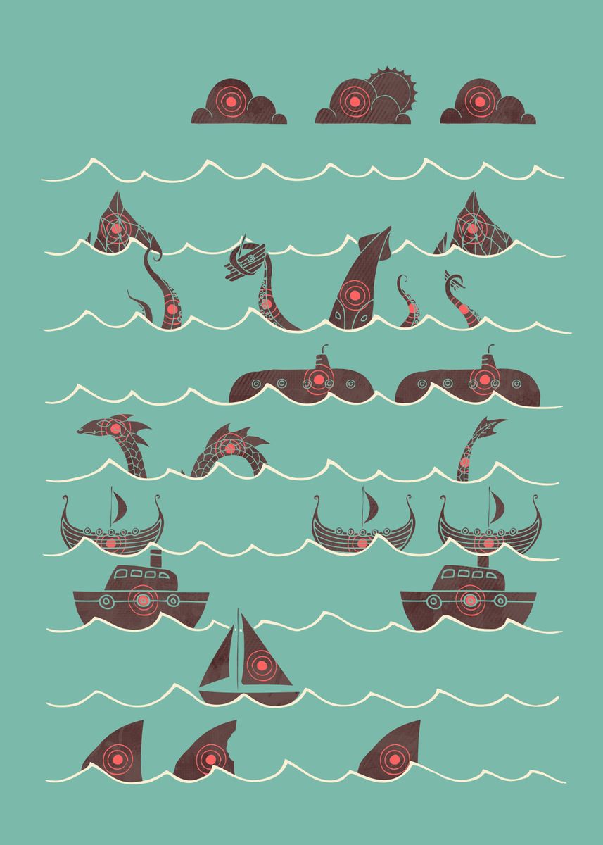 'Shooting Gallery' Poster by Hector Mansilla | Displate