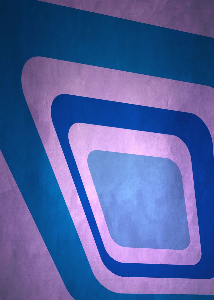 'Retro Blue' Poster, picture, metal print, paint by Markus Wegner ...