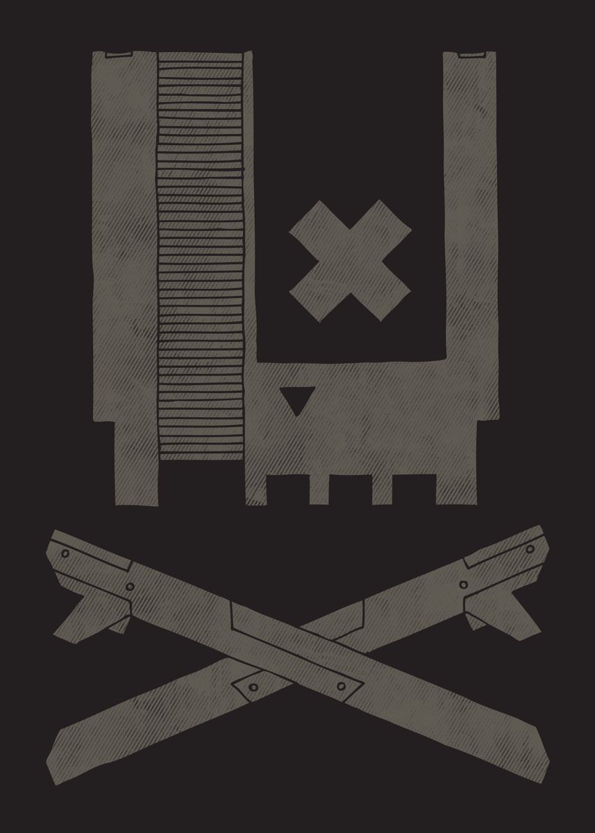 'Nes Skull' Poster, picture, metal print, paint by Hector Mansilla ...