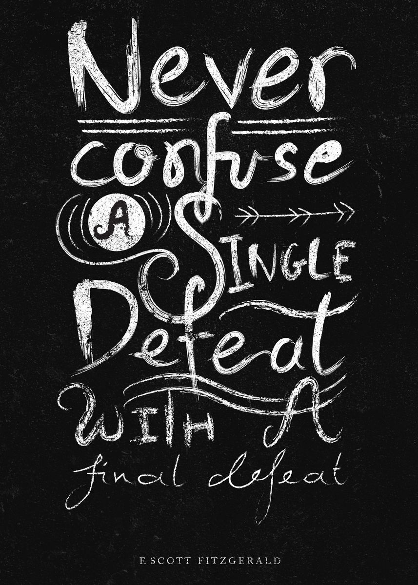 'A quote by F. Scott Fitzgerald' Poster, picture, metal print, paint by Elly Liyana | Displate