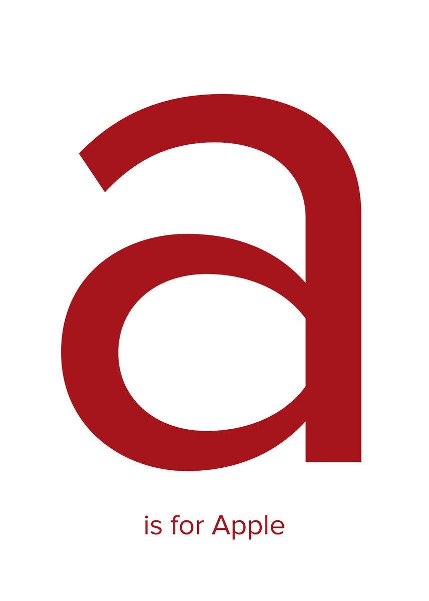 'A is for Apple' Poster by Alessandro Romani | Displate