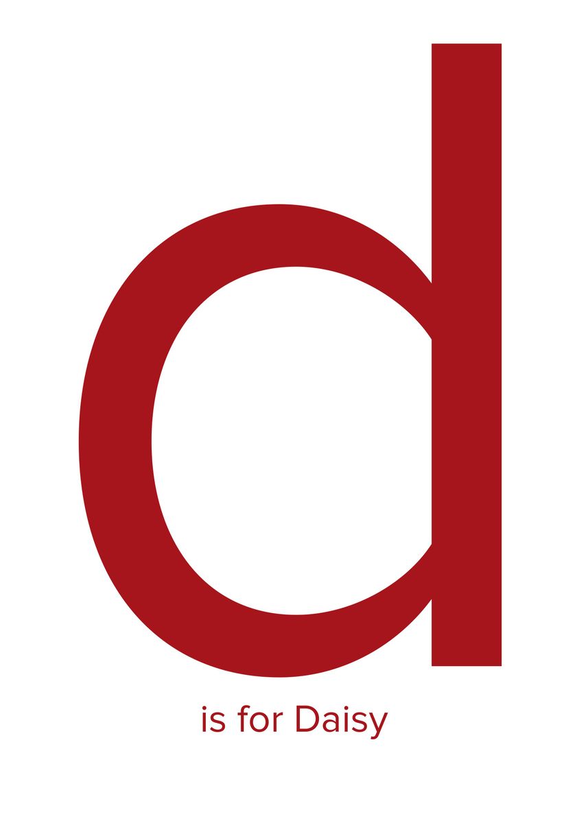 'd is for Daisy' Poster, picture, metal print, paint by Alessandro ...