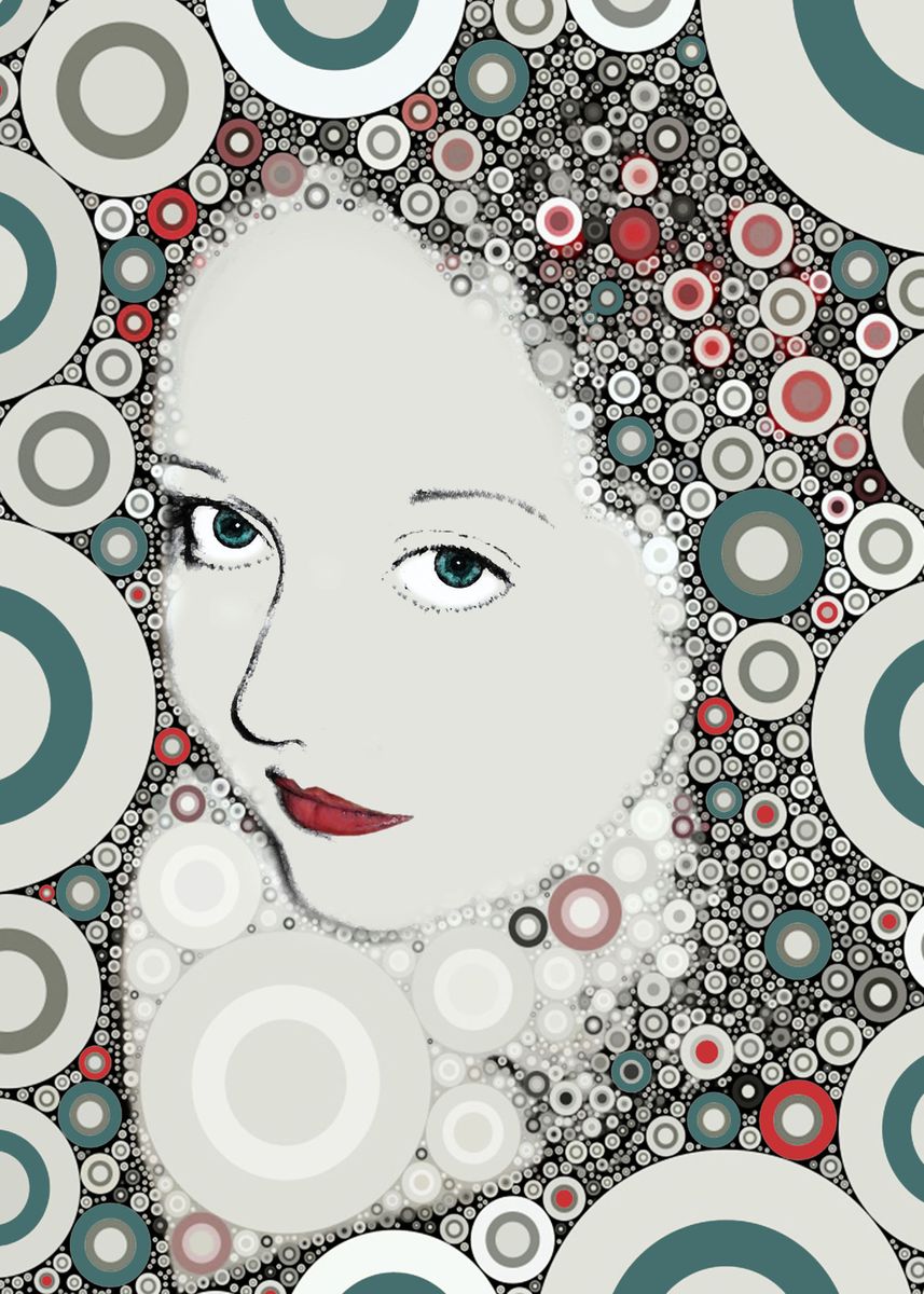 'Lips Of Red A self portrait.' Poster, picture, metal print, paint by ...