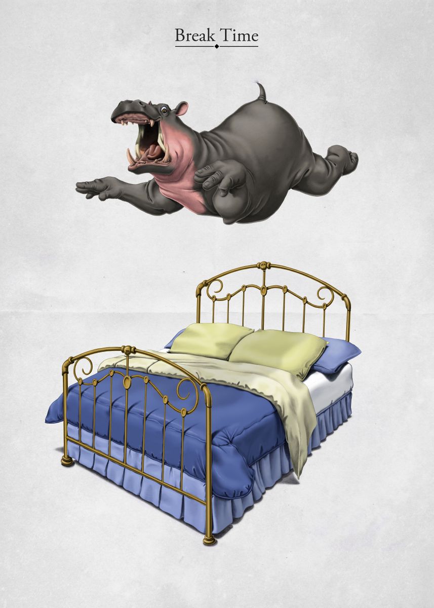 'Break Time' Poster by rob art | illustration | Displate