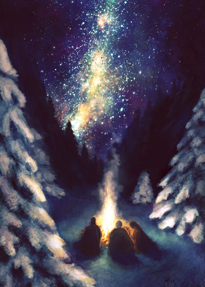 'Stars in the Night Sky' Poster, picture, metal print, paint by Naomi ...