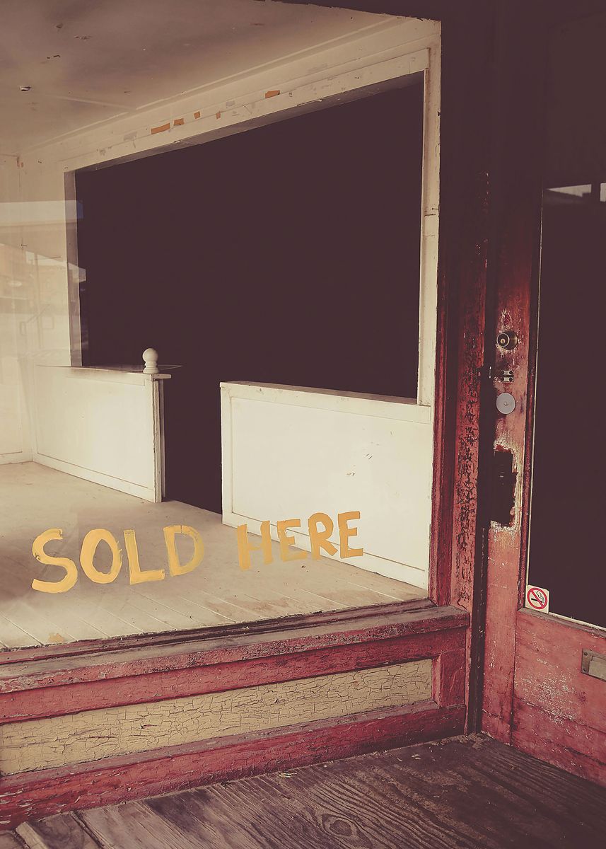 'Sold Here...' Poster, picture, metal print, paint by Trish Mistric ...