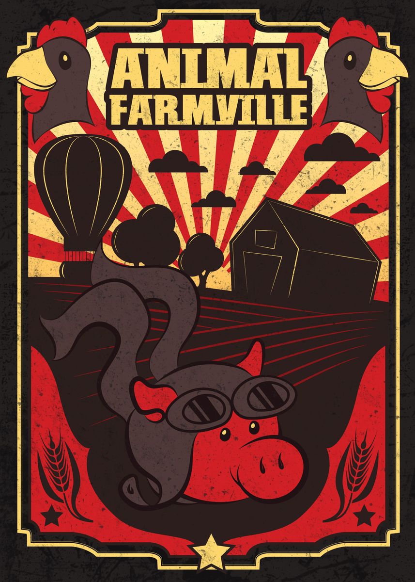 'Animal Farmville' Poster, picture, metal print, paint by Perry Beane ...