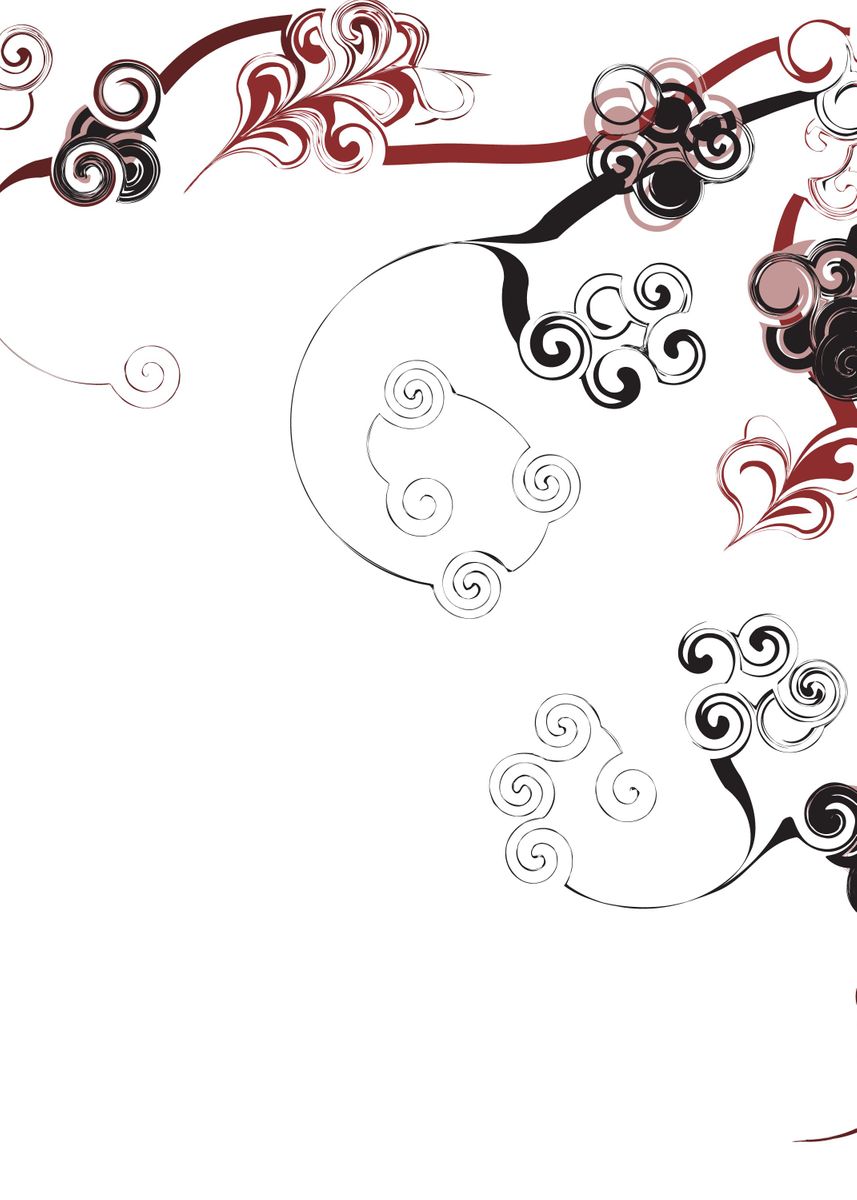 'Red Swirls And Twirls ~ Red, pink, and black swirls and ... ' Poster ...