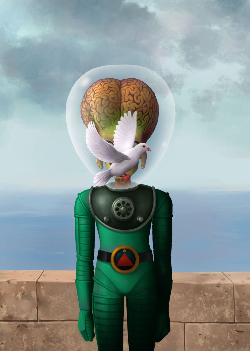 'Mars Attacks' Poster, picture, metal print, paint by ben chen | Displate