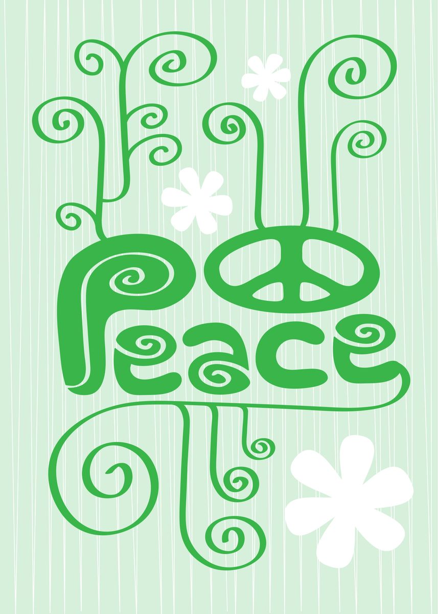 'Peace' Poster, picture, metal print, paint by Angela Hoard Dunn | Displate