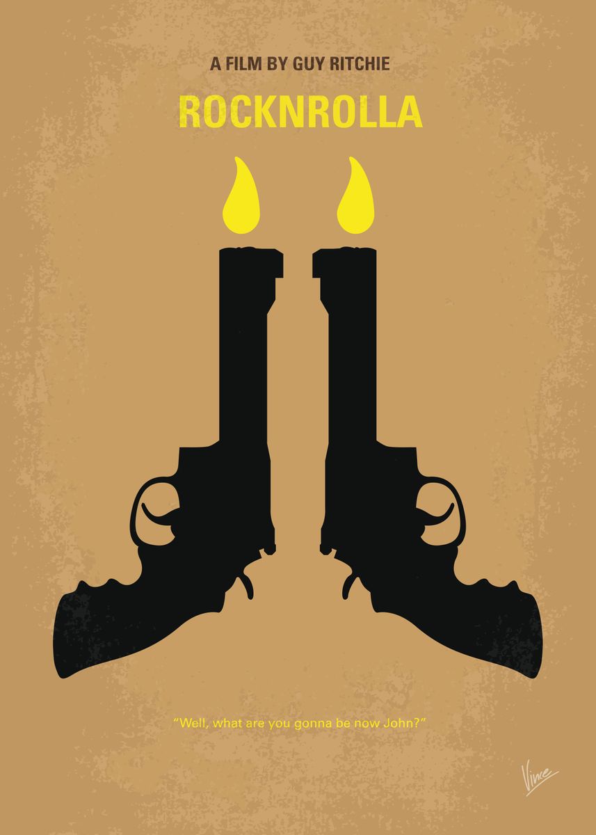 'No071 My Rocknrolla minimal movie poster In London, a ... ' Poster ...