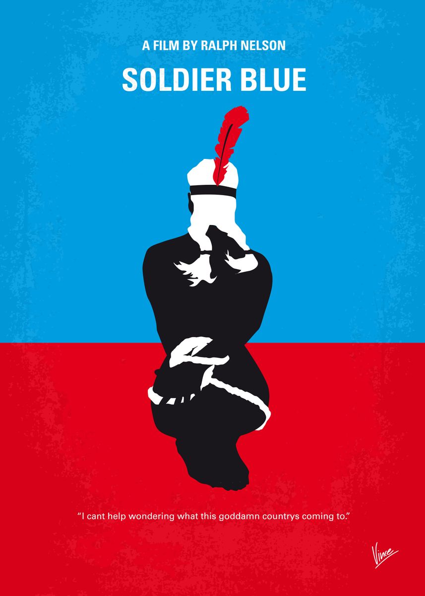 'No136 My SOLDIER BLUE minimal movie poster After a cav ... ' Poster ...