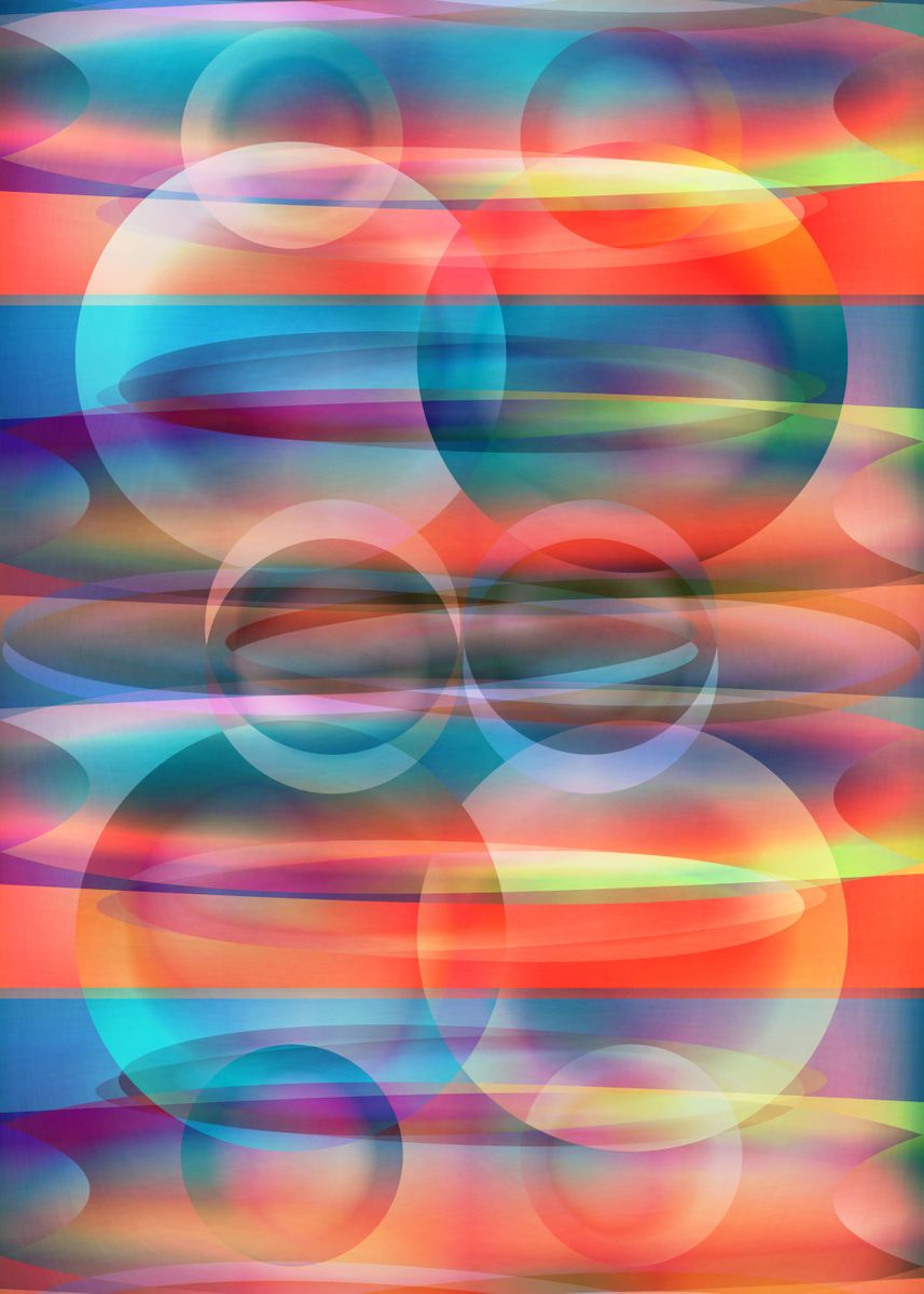 'nice colored bubbles' Poster, picture, metal print, paint by Christine ...