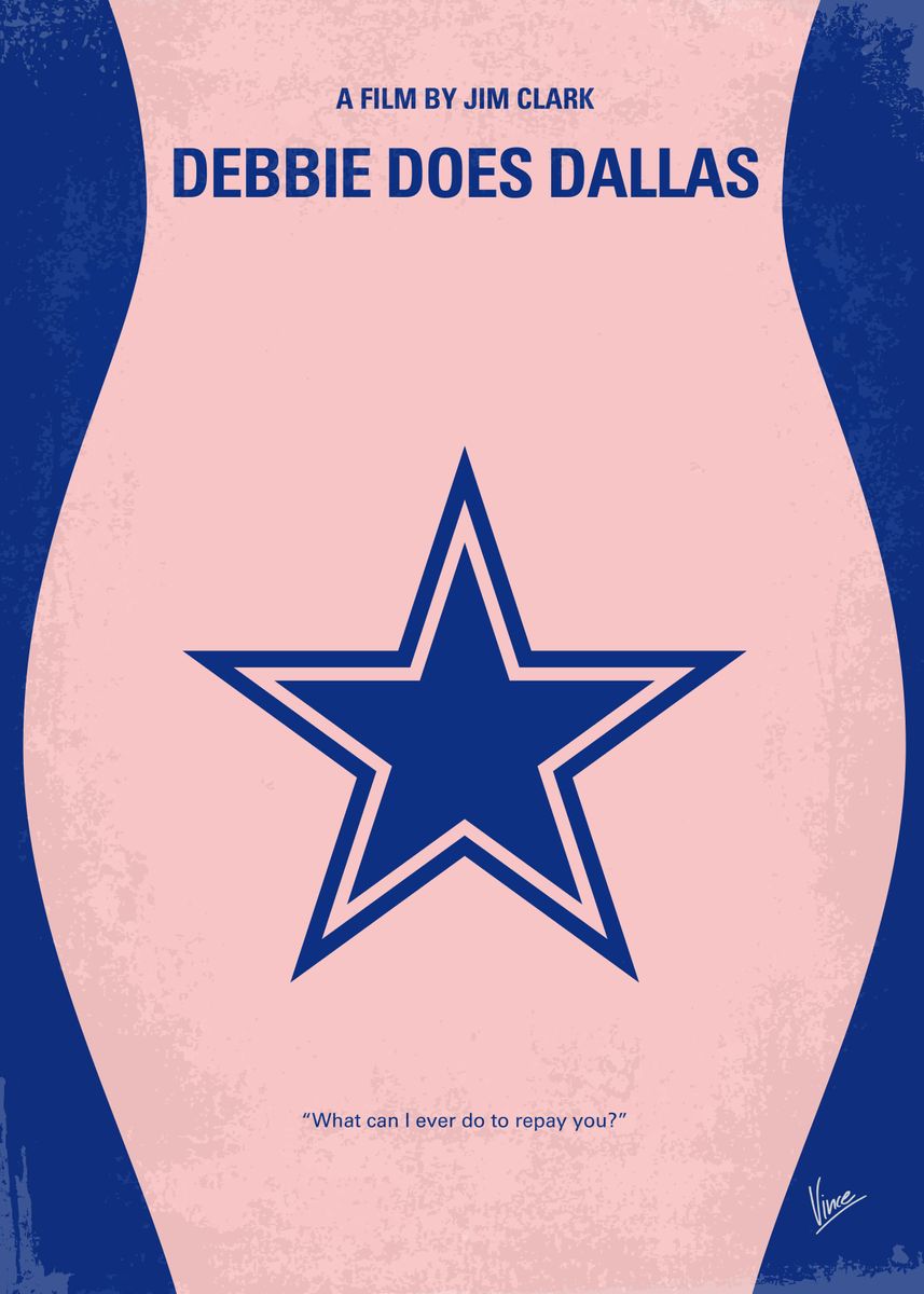 'No302 My DEBBIE DOES DALLAS minimal movie poster Debbi ... ' Poster ...