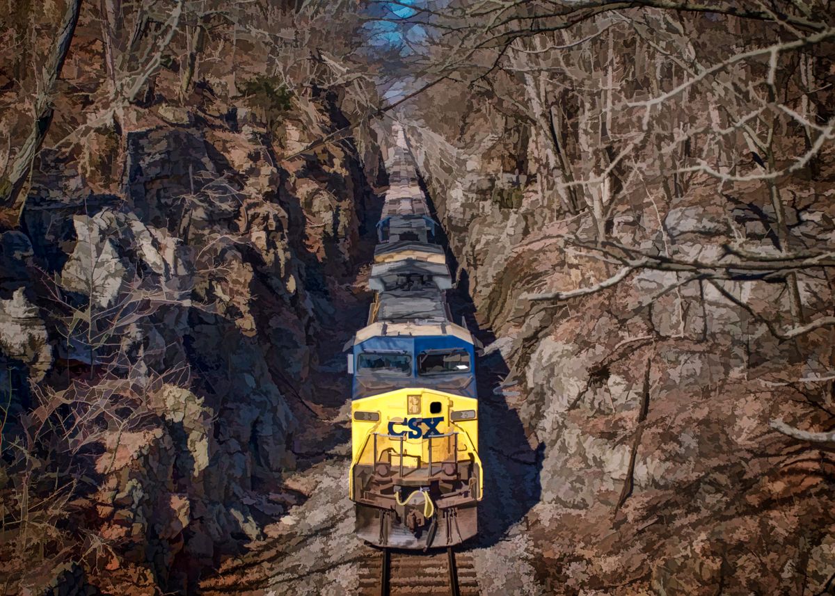 'CSX Northbound at Adams Tennessee' Poster by Jim Pearson | Displate