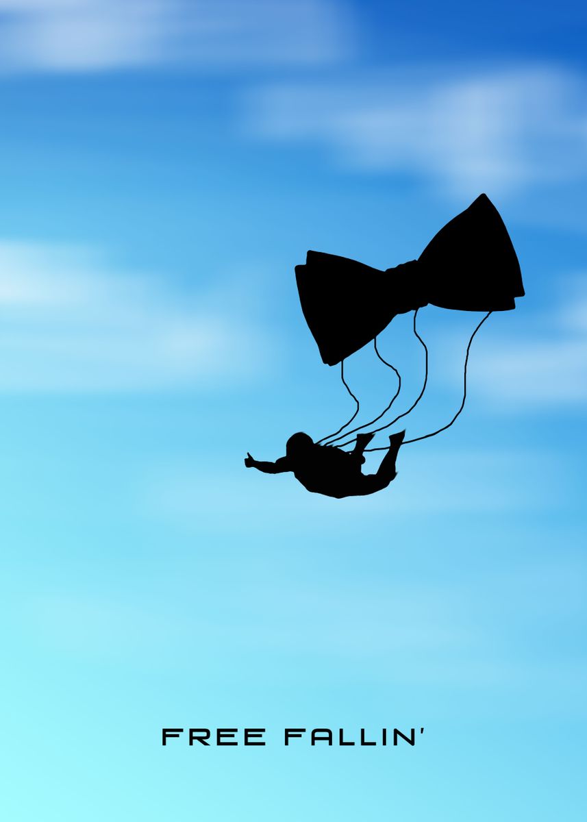 'Free Fallin'' Poster, picture, metal print, paint by JW Art | Displate