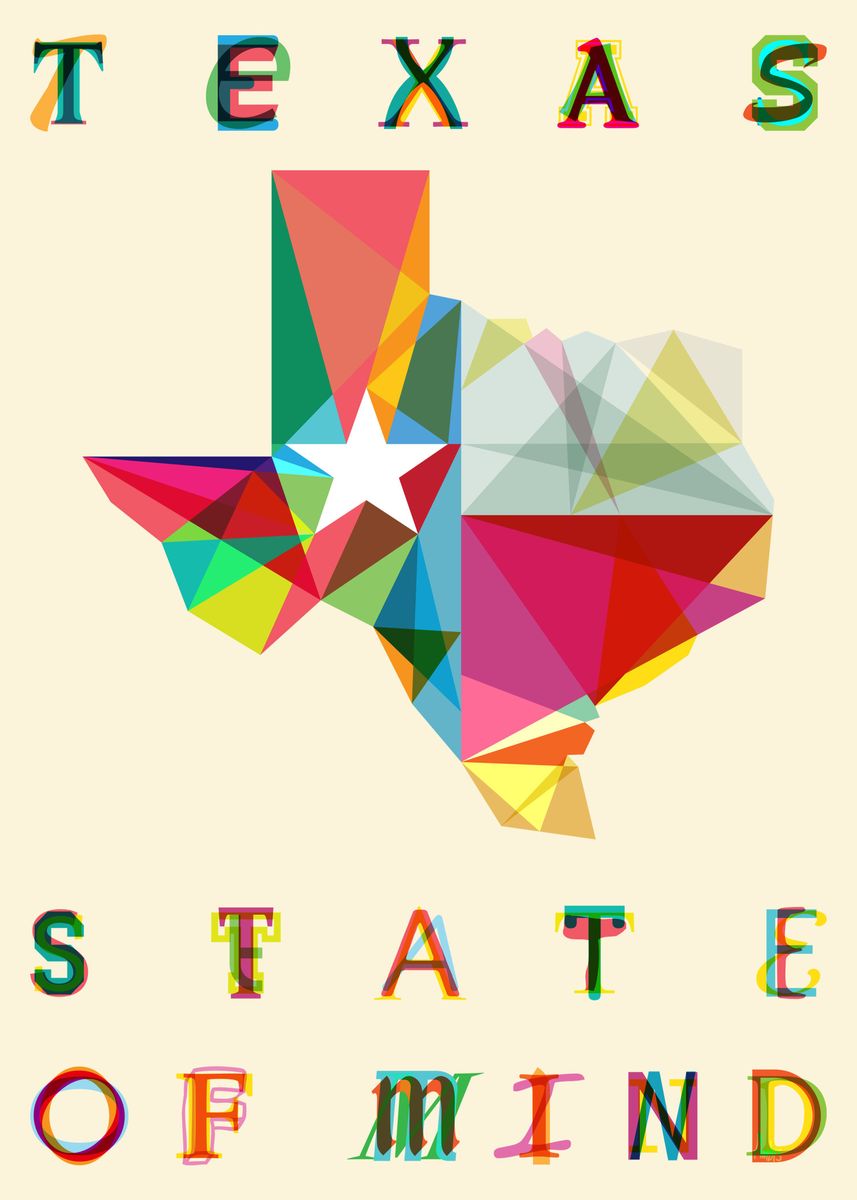 'Texas State Of Mind' Poster, picture, metal print, paint by Fimbis ...