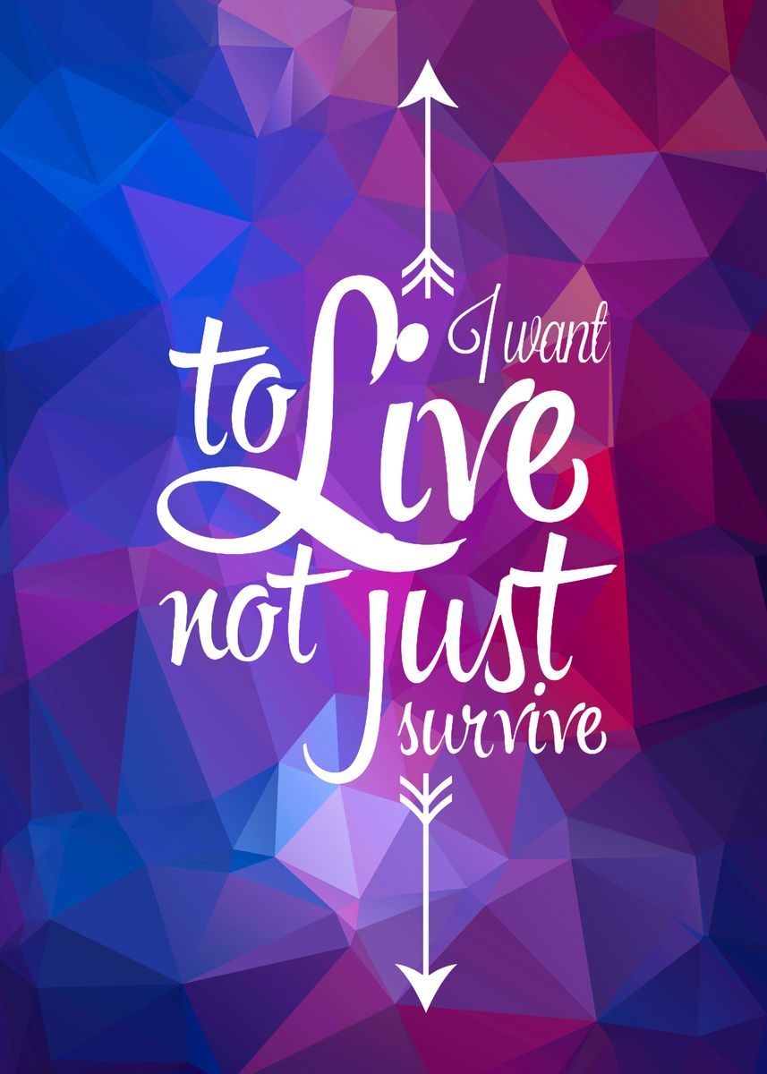 'I want to live' Poster, picture, metal print, paint by Eleaxart | Displate