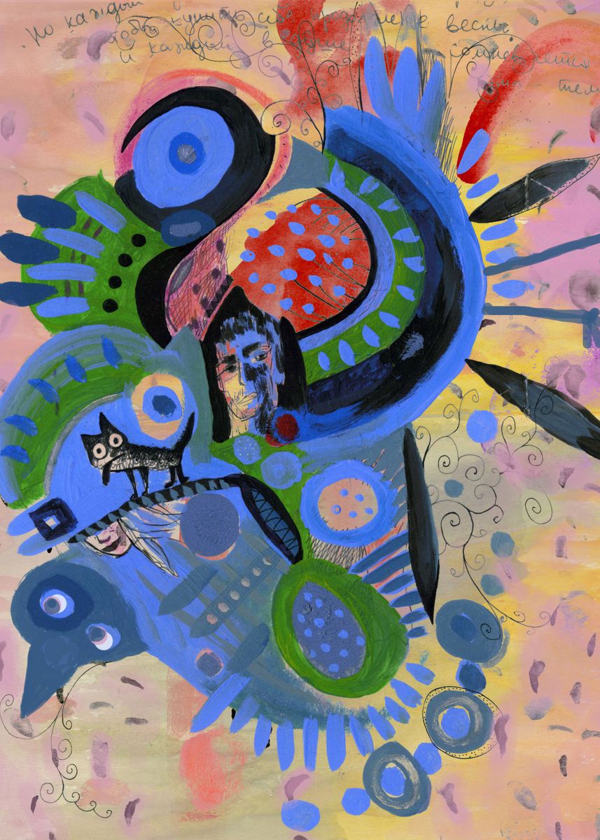 'Blue Confusion' Poster by Marianna Tankelevich | Displate