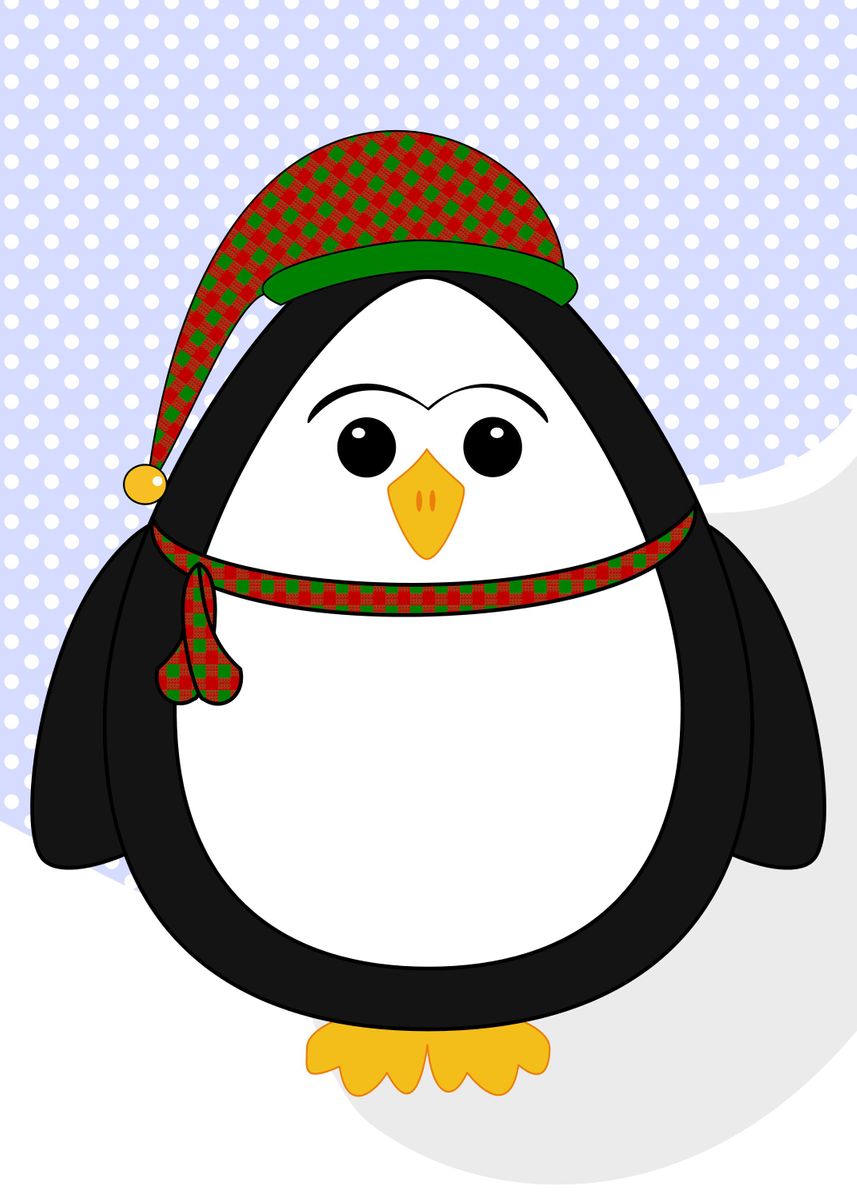 'Christmas Penguin ~ Cute Christmas penguin wearing a sc ... ' Poster ...