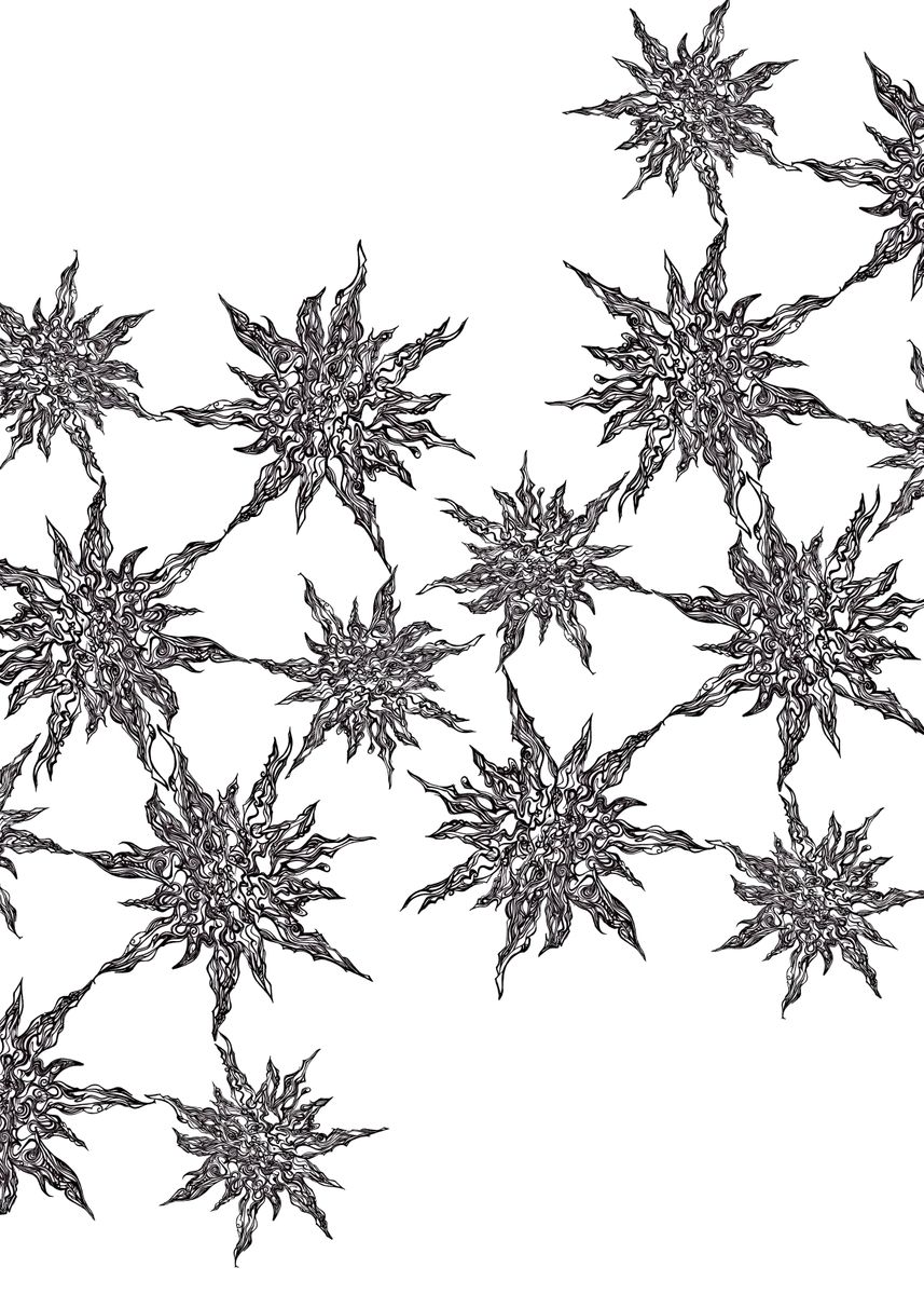 'Abstract Sun Constellation' Poster, picture, metal print, paint by ...